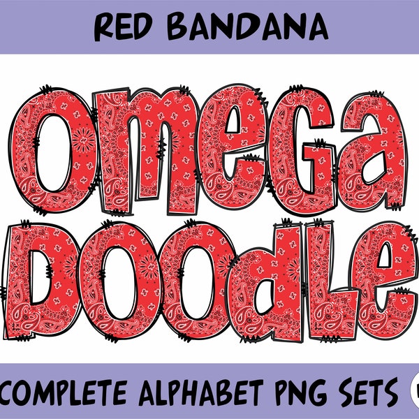 Red Bandana Letters - Etsy