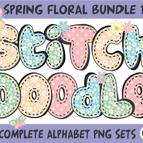 Pink White Doodle Letters PNG Alphabet Bundle PNG Hand Drawn - Etsy