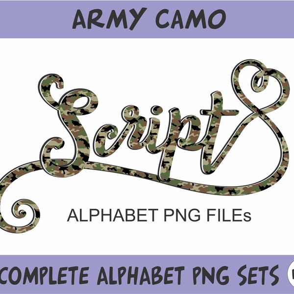 Camo Letters - Etsy