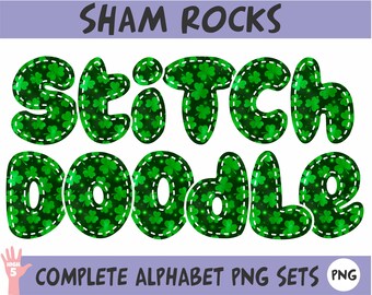 St. Patrick's Day Doodle Alphabet Bundle Lucky PNG - Etsy