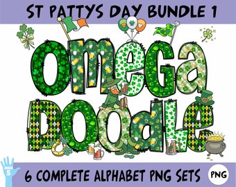 St. Patrick's Day Doodle Alphabet Bundle Lucky PNG - Etsy