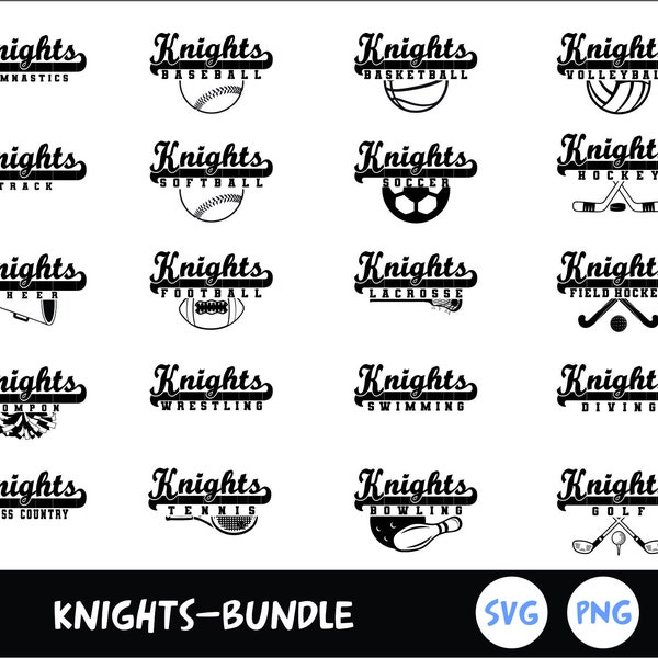 Knights Baseball Svg Etsy