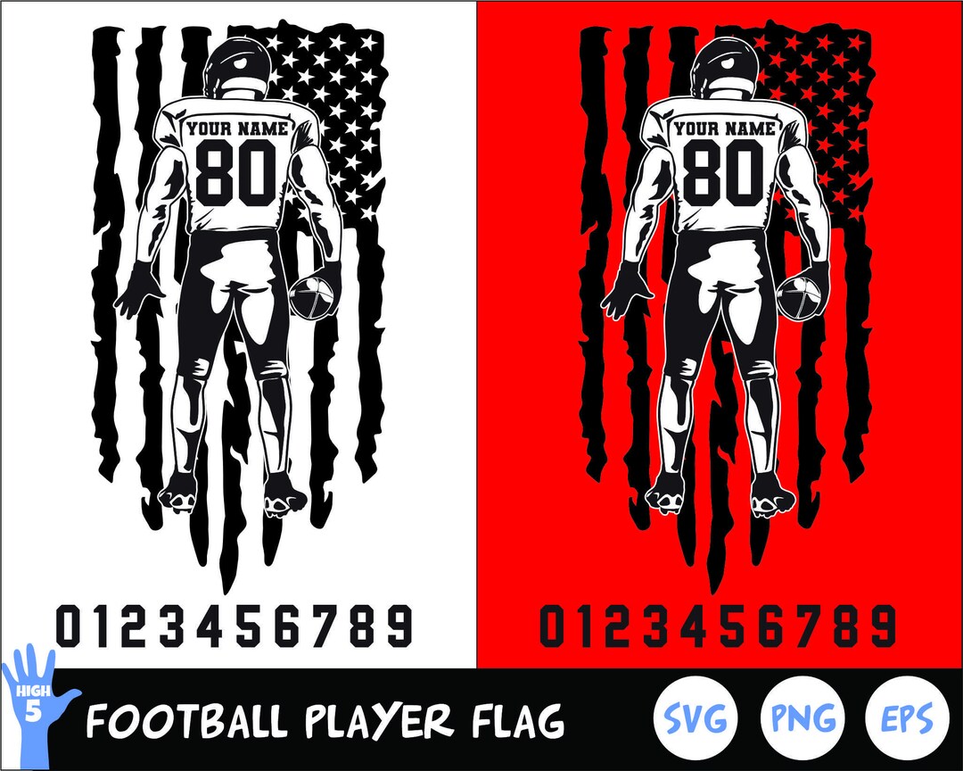 Flag Football Player Silhouette