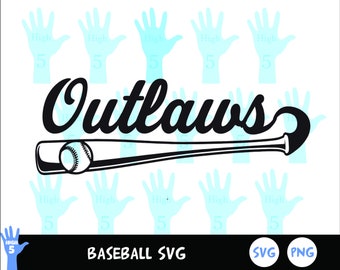 Outlaws Baseball Png - Etsy
