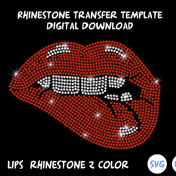 Rhinestone Lips - Etsy