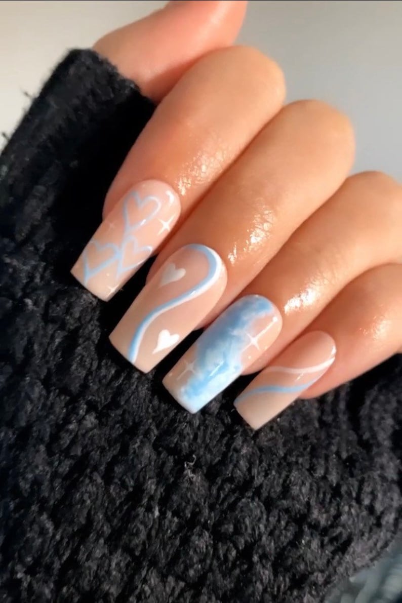 40 Cute Light Blue Nail Designs To Add Magic To Your Nails!