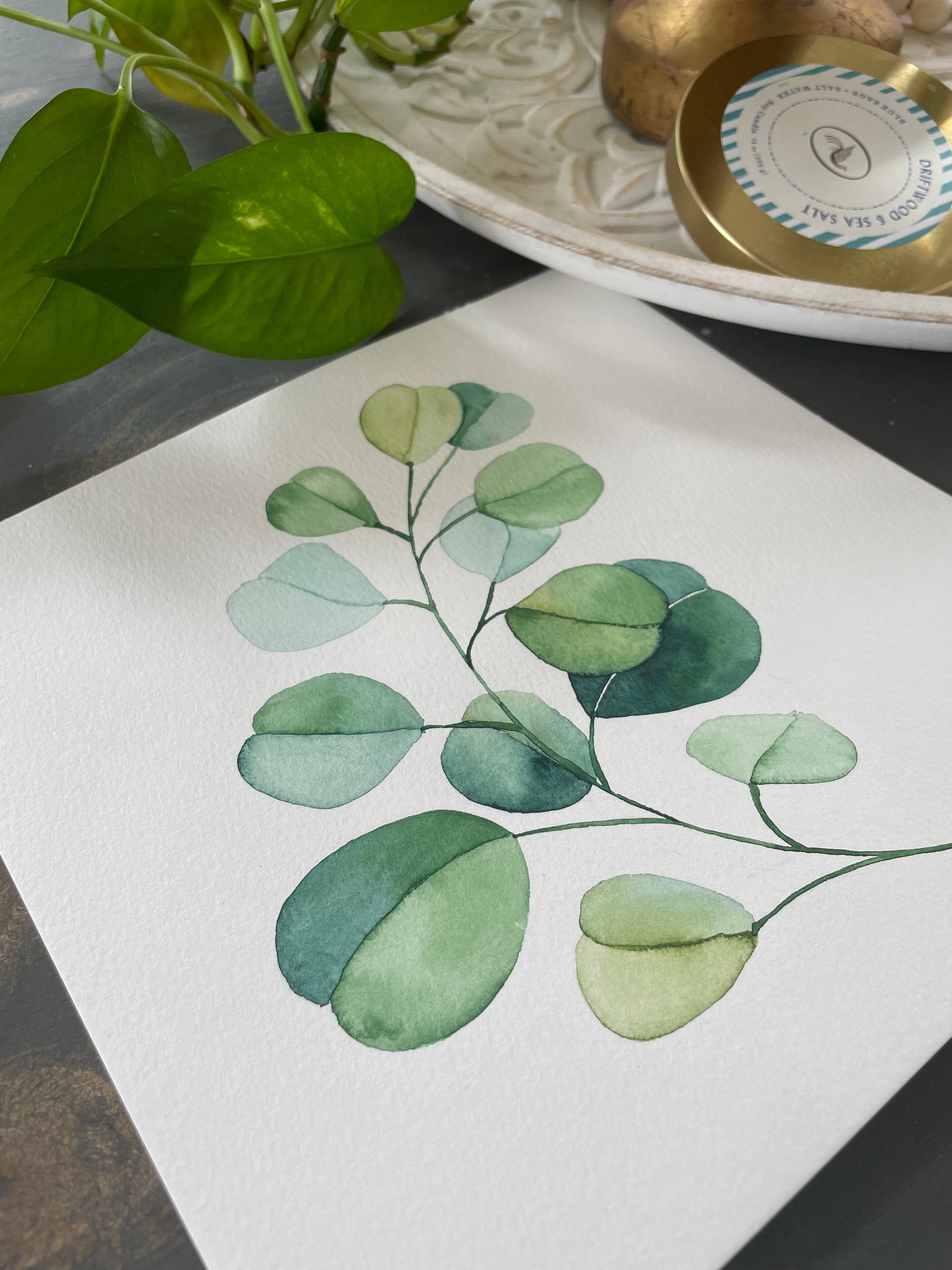 Eucalyptus Print, Digital Download, Eucalyptus Leaves, Watercolor ...
