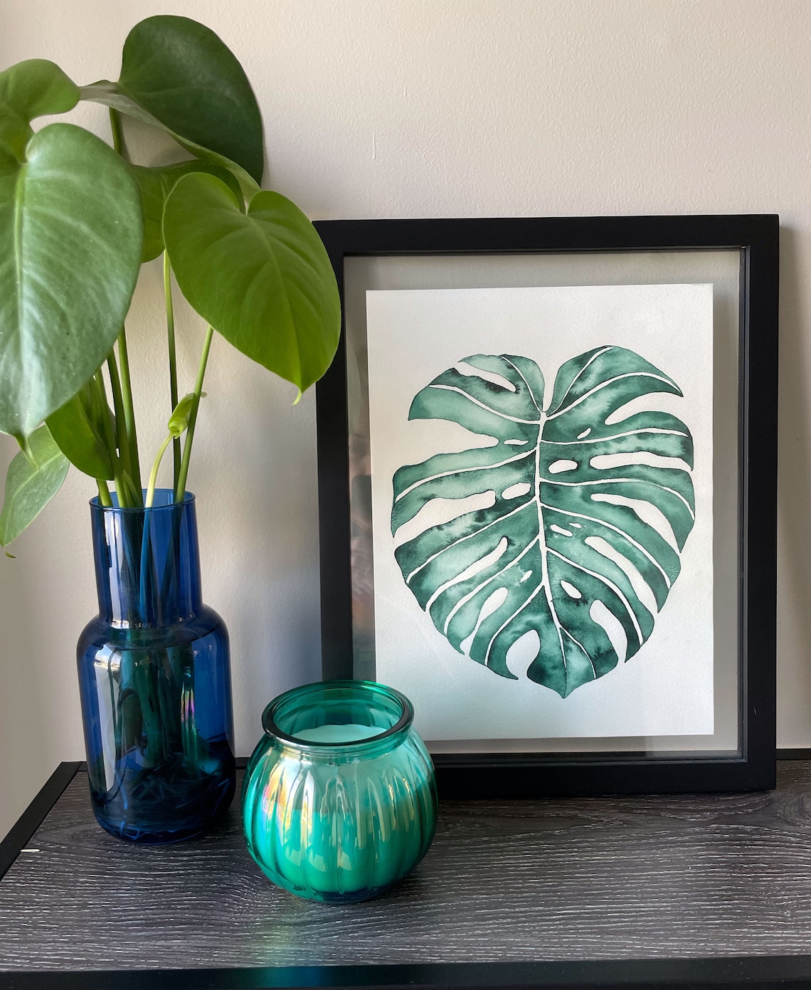 Monstera Leaf Print, Botanical Wall Art, Tropical Leaves - Etsy