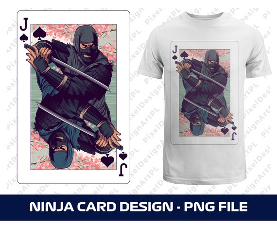 Ninja Card PNG Japanese PNG Playing Card PNG Ninja T-shirt - Etsy