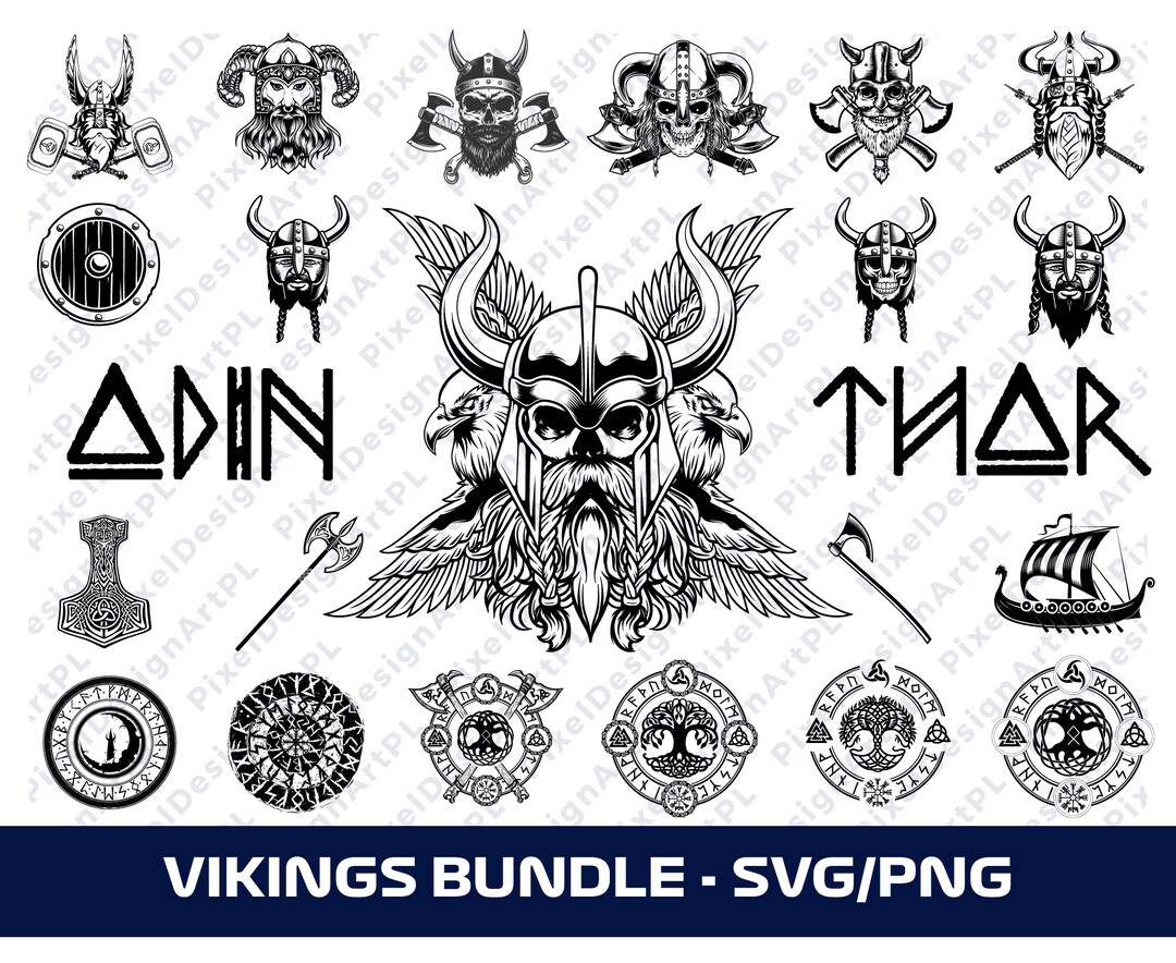 Vikings SVG/PNG Bundle, Cricut, Sublimation, T-shirt, Silhouette ...