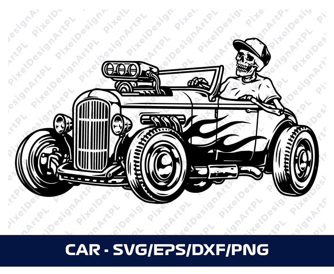 Skeleton in Car SVG/PNG/EPS and Dxf, Cricut, Sublimation, T-shirt ...