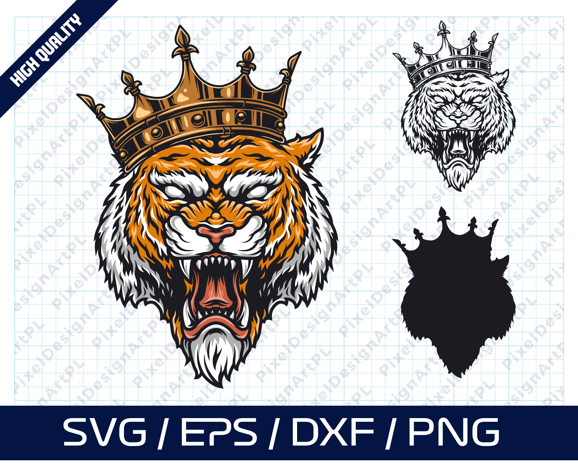 Tiger Wearing A Crown