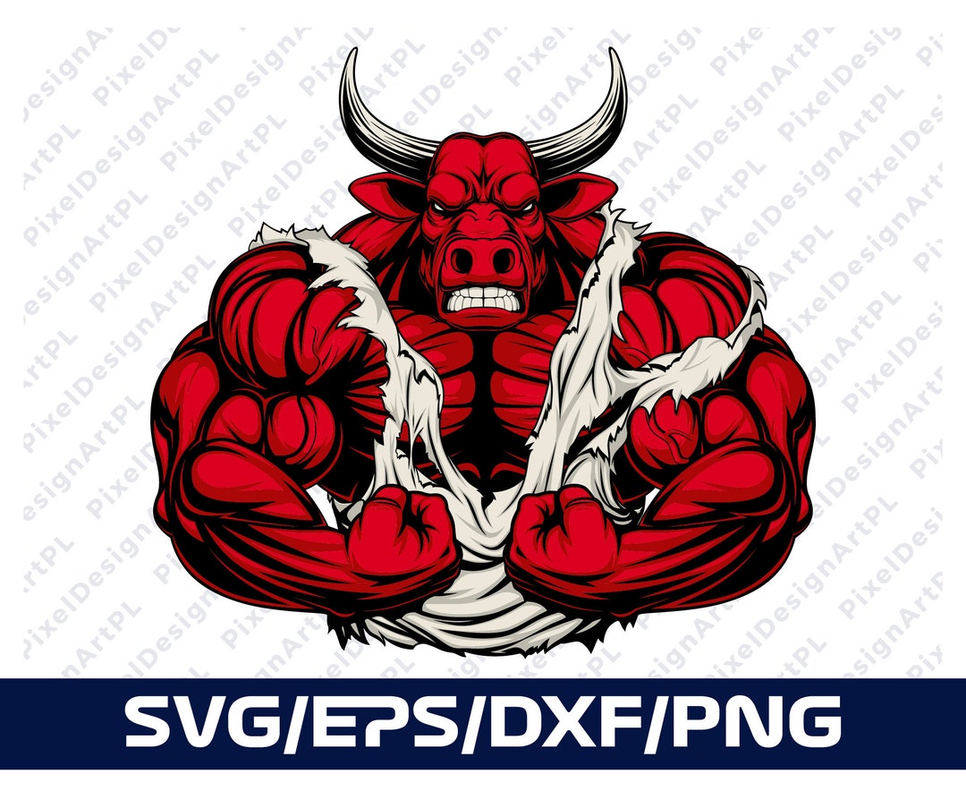 Bull Bodybuilder SVG/PNG/EPS, Bodybuilder Svg, Gym T-shirt Design ...