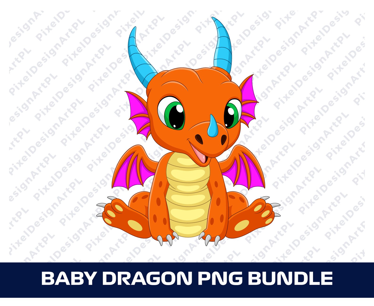 Baby Dragon PNG Bundle 6 Designs Cute Dragon PNG Cartoon - Etsy