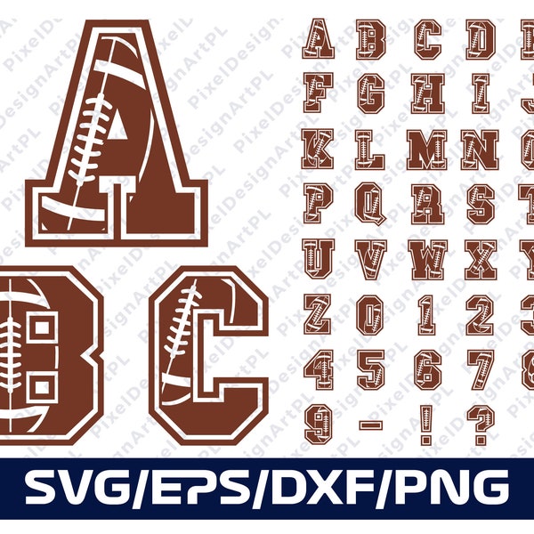 Football Number Svg - Etsy