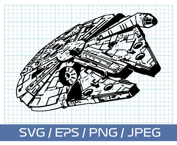Millenium Falcon SVG for Kids Cricut Silhouette - Etsy Australia
