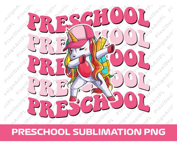 Preschool PNG Back to School PNG Dabbing Unicorn PNG - Etsy