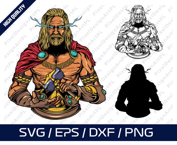 Viking God of Thunder SVG Cricut Sublimation T-shirt - Etsy México