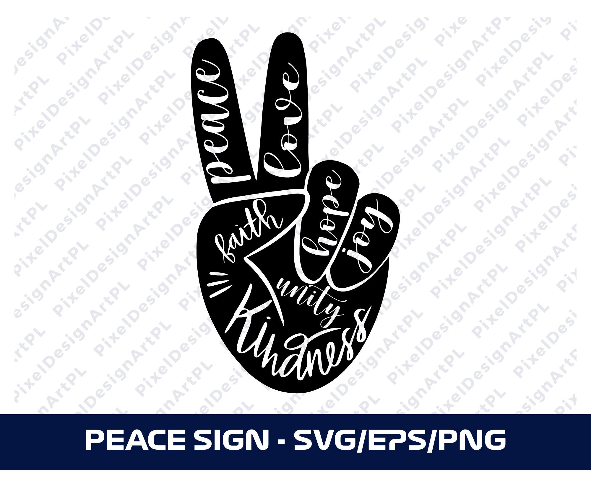 Peace Sign SVGEPSPNG Cricut Clipart Sublimation Space - Etsy