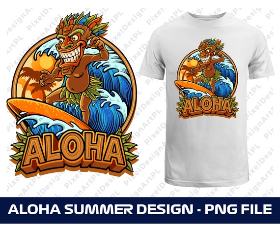 Aloha Summer PNG Surfer PNG Summer PNG Aloha T-shirt - Etsy