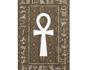 Kemetic Ankh Prayer Rug Deep Indigo - Etsy