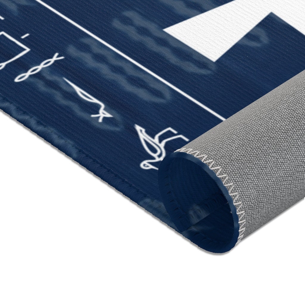 Kemetic Ankh Prayer Rug - Deep Indigo - Etsy