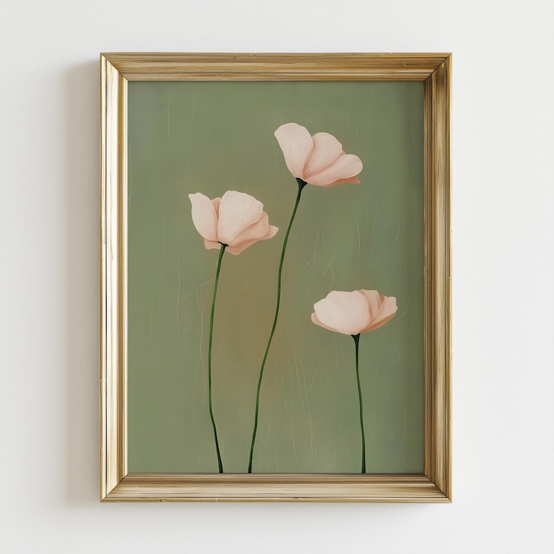Flower Poster Art Simple - Etsy