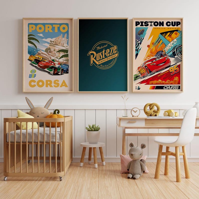 Cars Movie Poster,set of 3 Movie Poster,lightning Mcqueen Radiator ...