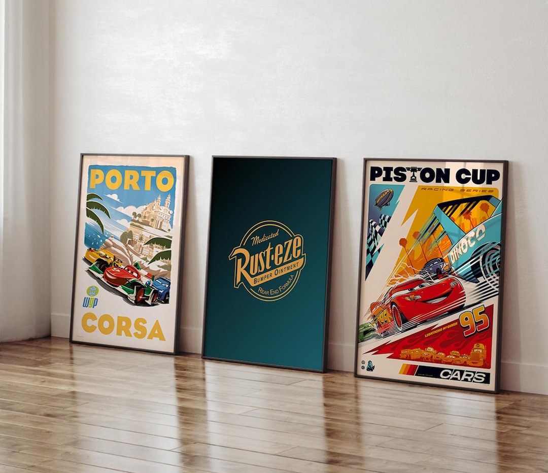 Cars Movie Poster,set of 3 Movie Poster,lightning Mcqueen Radiator ...