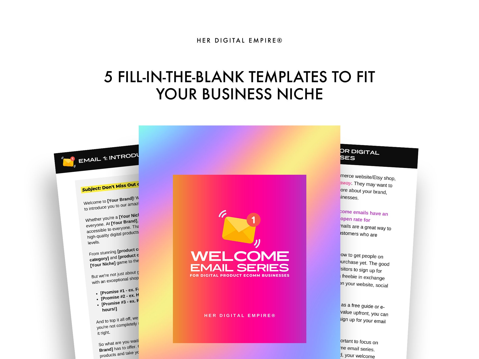 Welcome Email Sequence Template for Digital Product E-commerce - Etsy