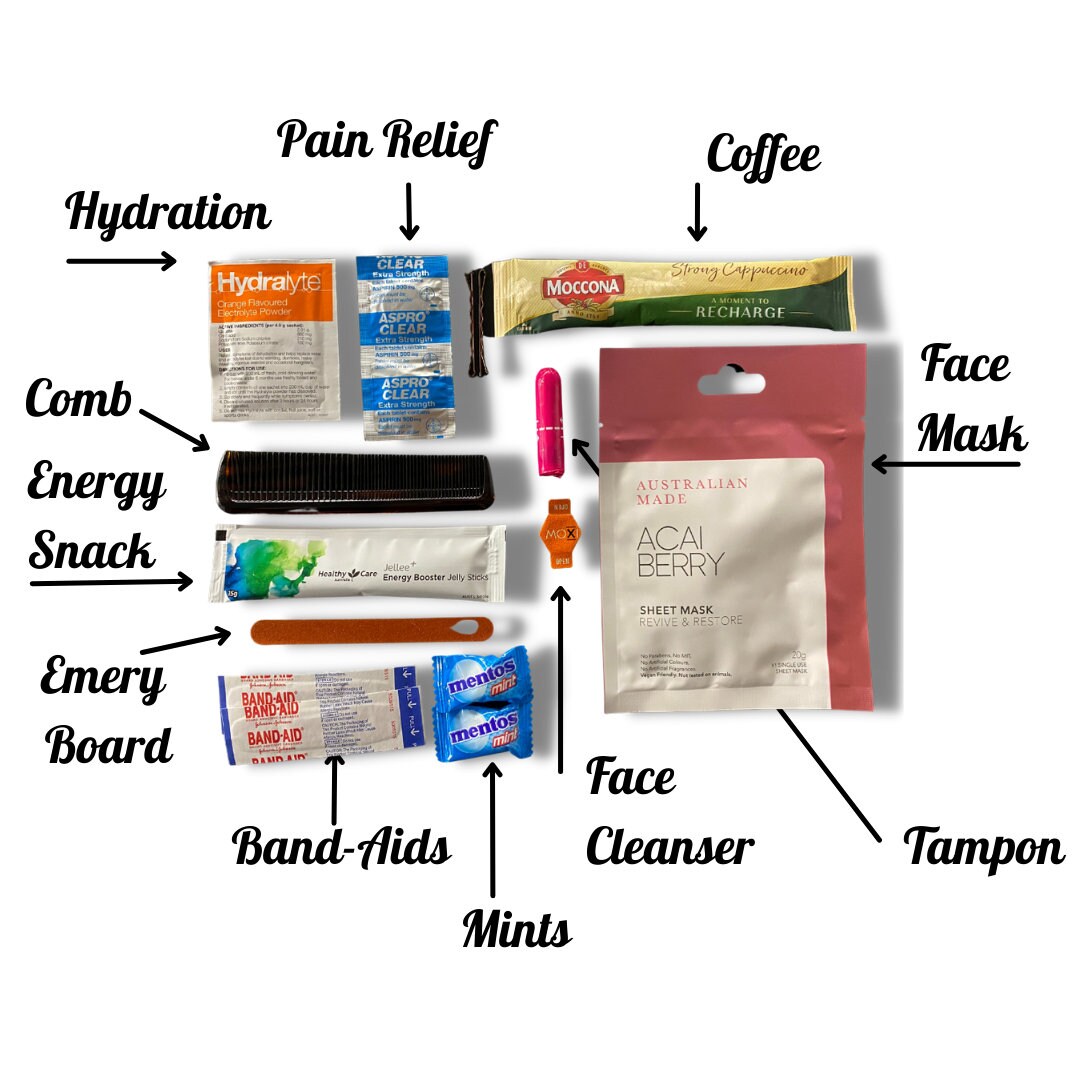 Aussie Women's Mini Recovery Kit! Hangover Kit for Weddings ~ Recovery ...