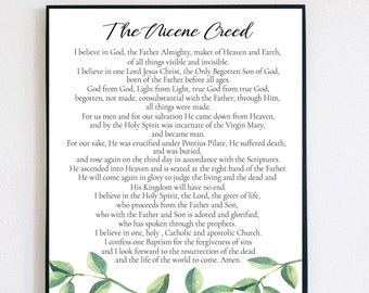 The Apostles Creed, Printable, Christian Wall Art, Digital Print ...