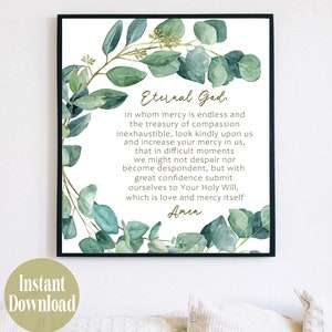 Divine Mercy Prayer, Printable, Eternal Father in Whom Mercy is Endless ...