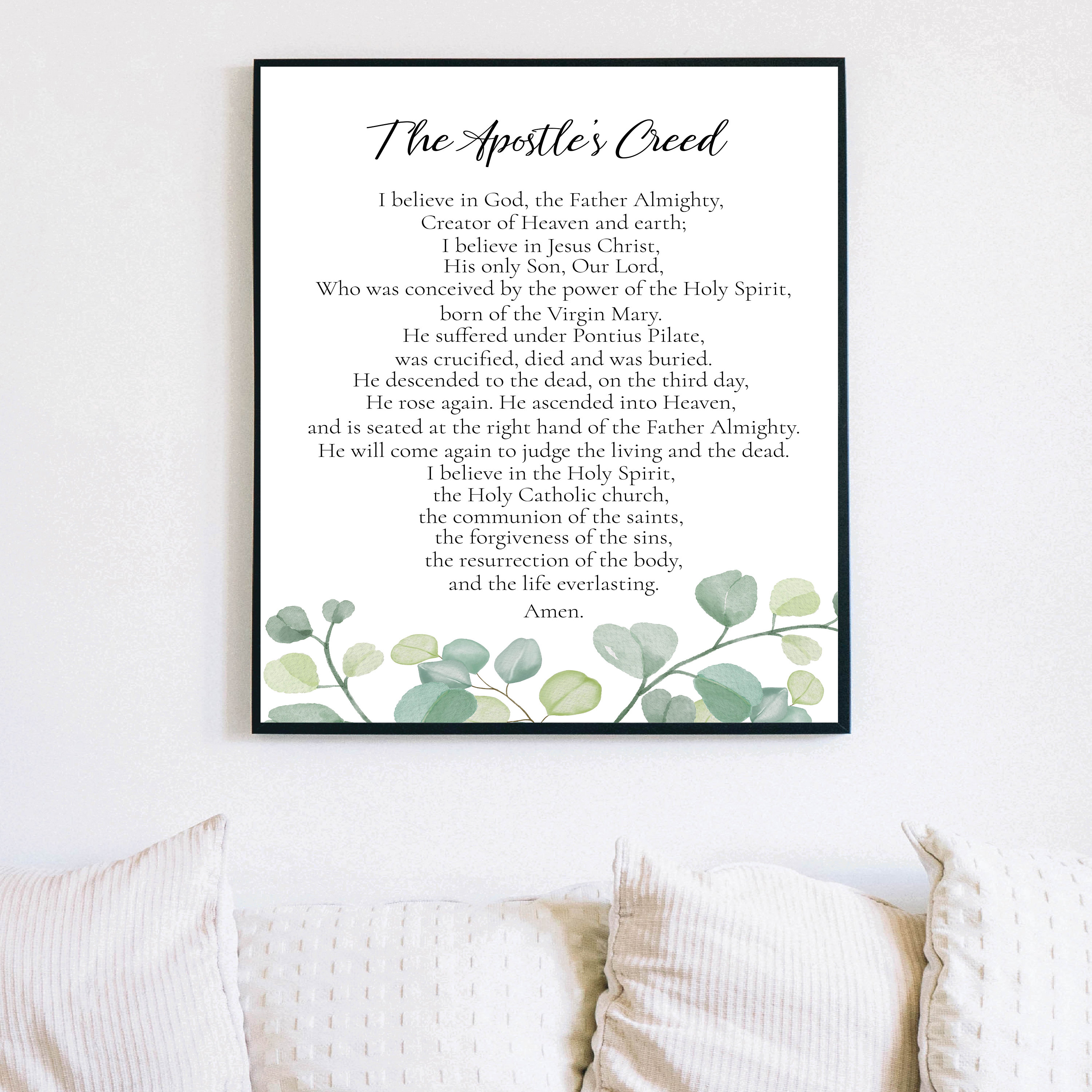 The Apostles Creed, Printable, Christian Wall Art, Digital Print ...