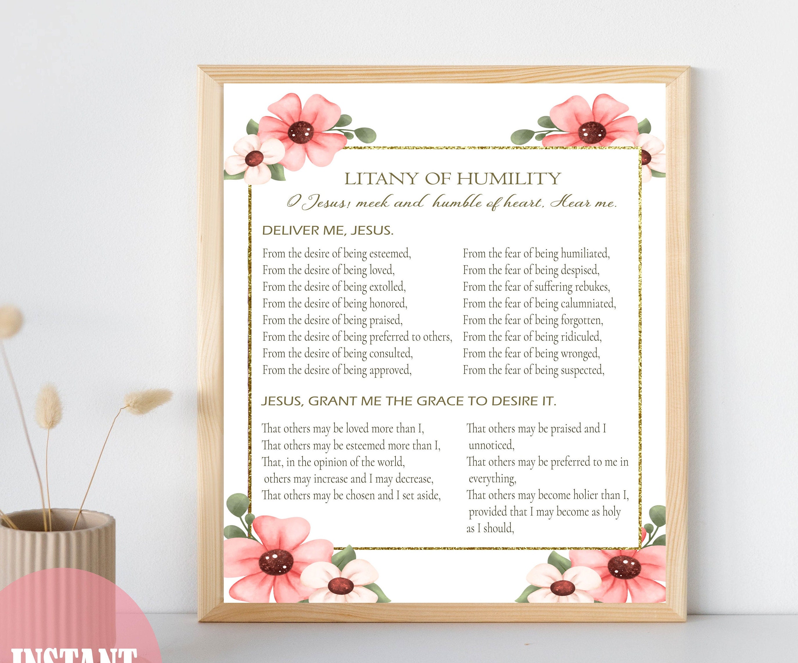 Litany of Humility Prayer Printable, Deliver Me Jesus Prayer, Catholic ...