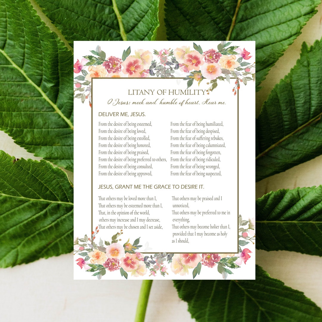 Litany of Humility Prayer Printable, Deliver Me Jesus Prayer, Catholic ...
