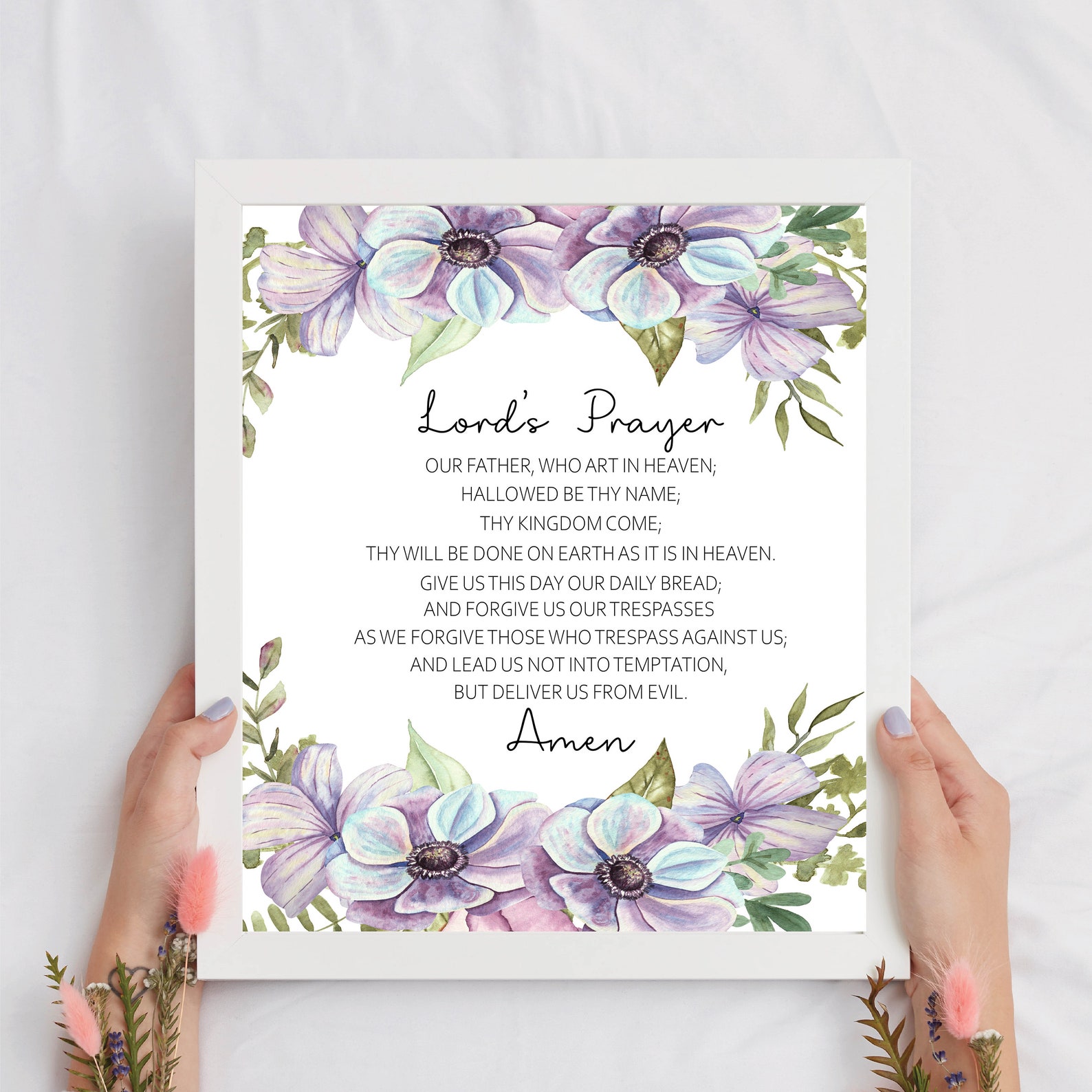 The Lords Prayer Print, the Lords Prayer Printable, Our Father Prayer ...