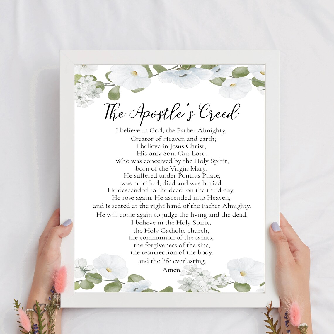 The Apostles Creed, Printable, Christian Wall Art, Digital Print ...