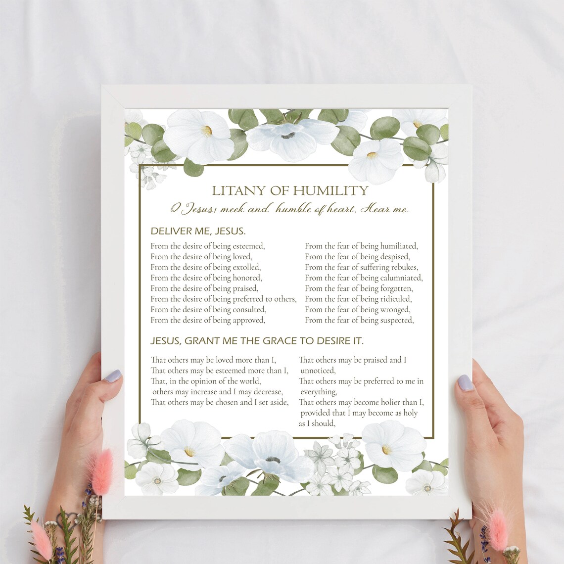 Litany of Humility Prayer Printable, Deliver Me Jesus Prayer, Catholic ...