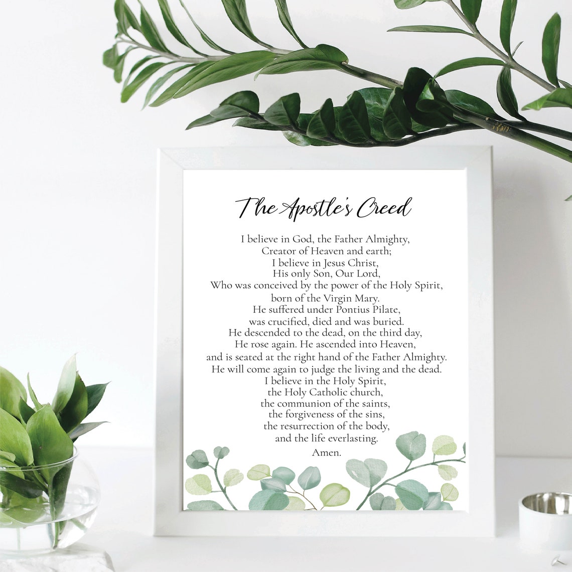 The Apostles Creed, Printable, Christian Wall Art, Digital Print ...