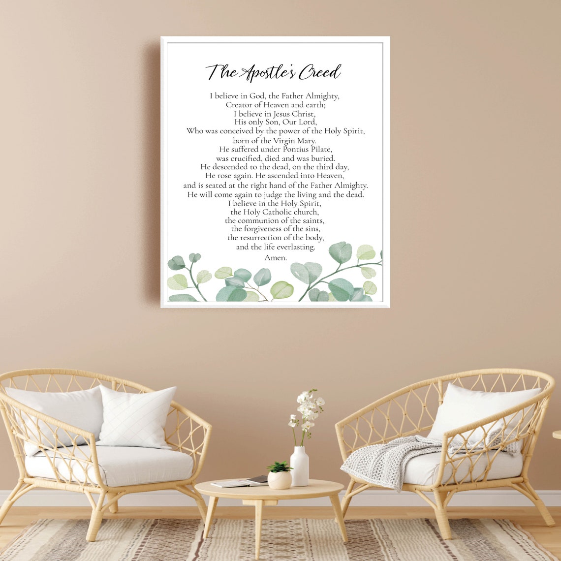 The Apostles Creed, Printable, Christian Wall Art, Digital Print ...