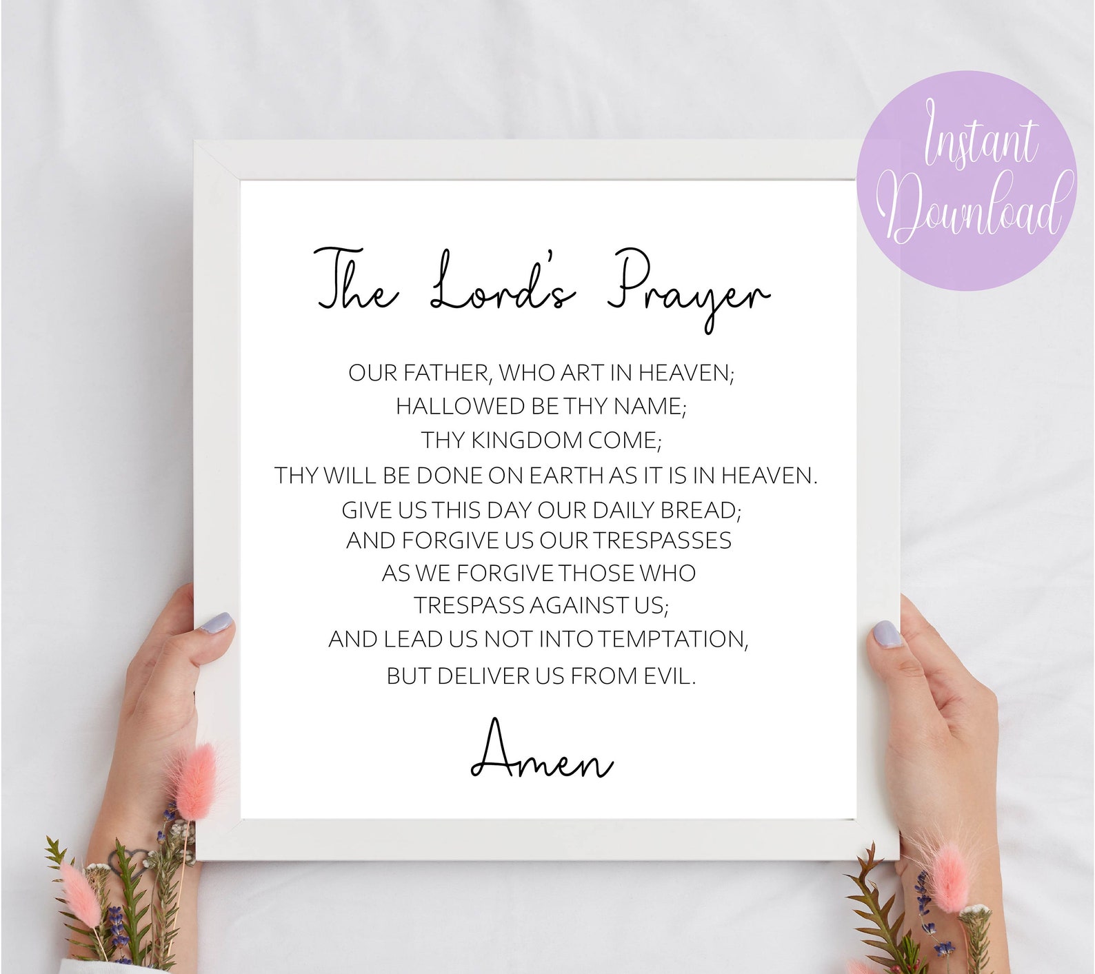The Lords Prayer Print the Lords Prayer Printable Our Father - Etsy