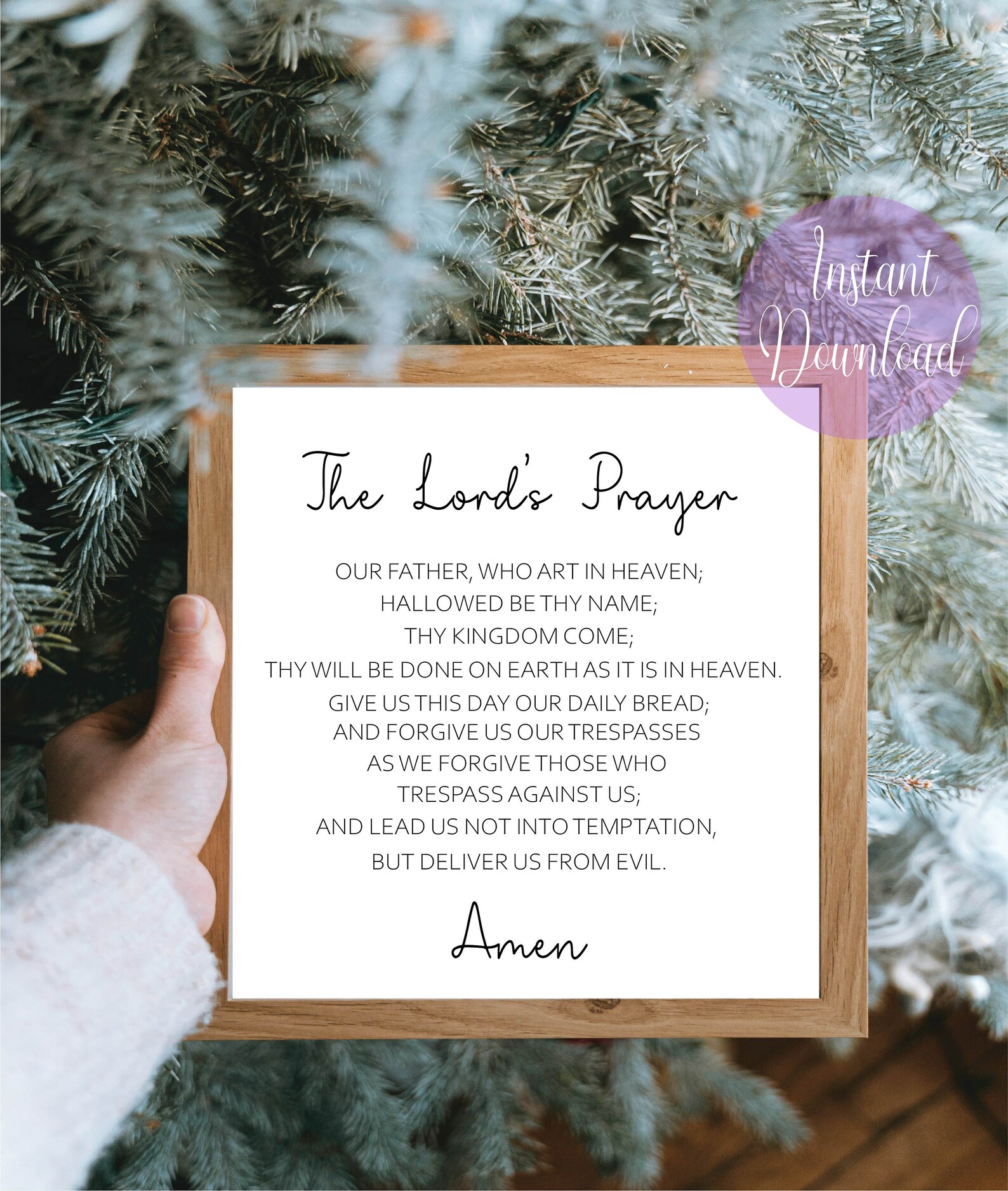 The Lords Prayer Print the Lords Prayer Printable Our Father - Etsy