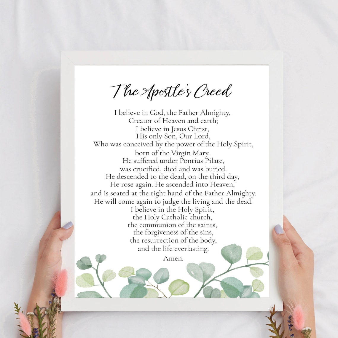 The Apostles Creed, Printable, Christian Wall Art, Digital Print ...