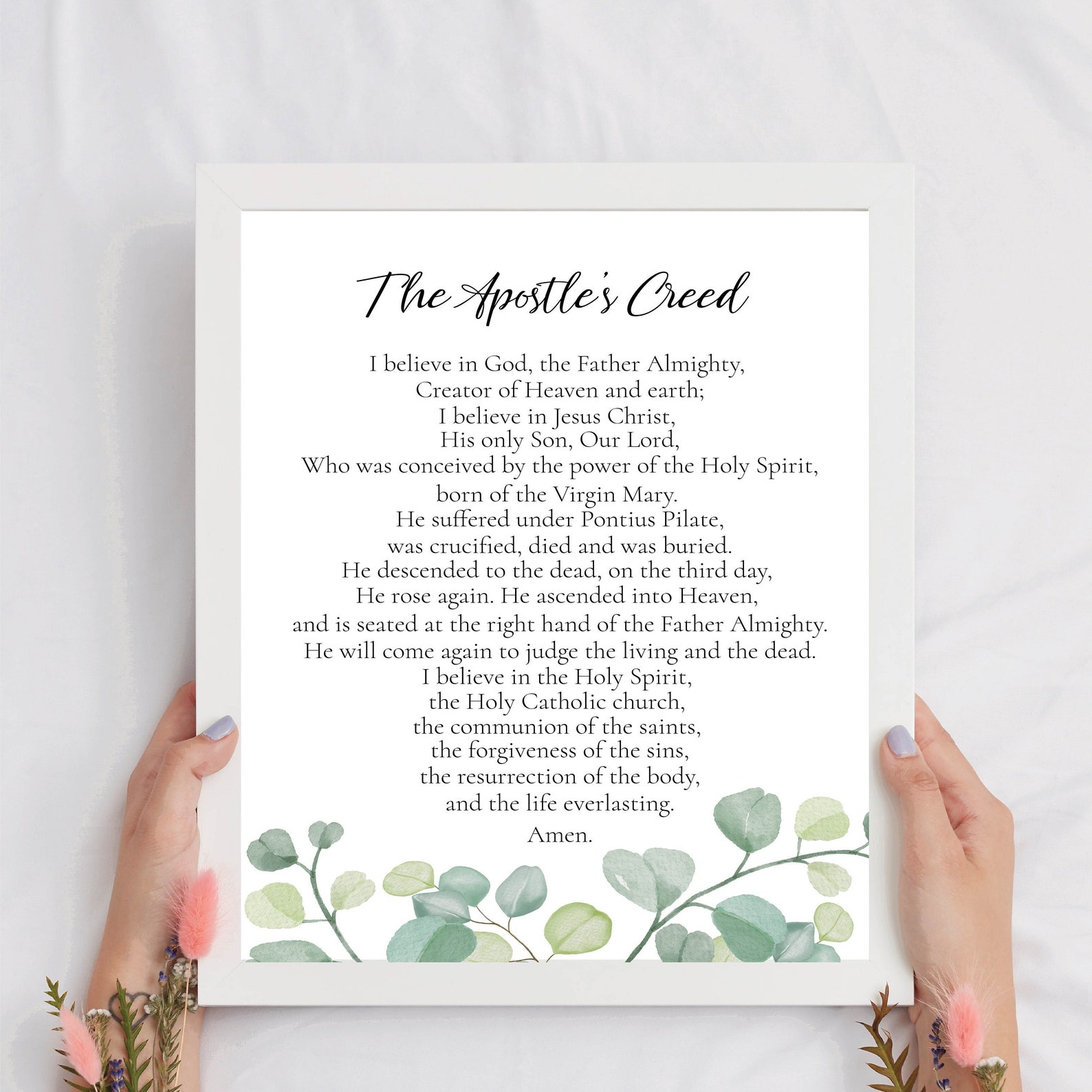 The Apostles Creed, Printable, Christian Wall Art, Digital Print ...