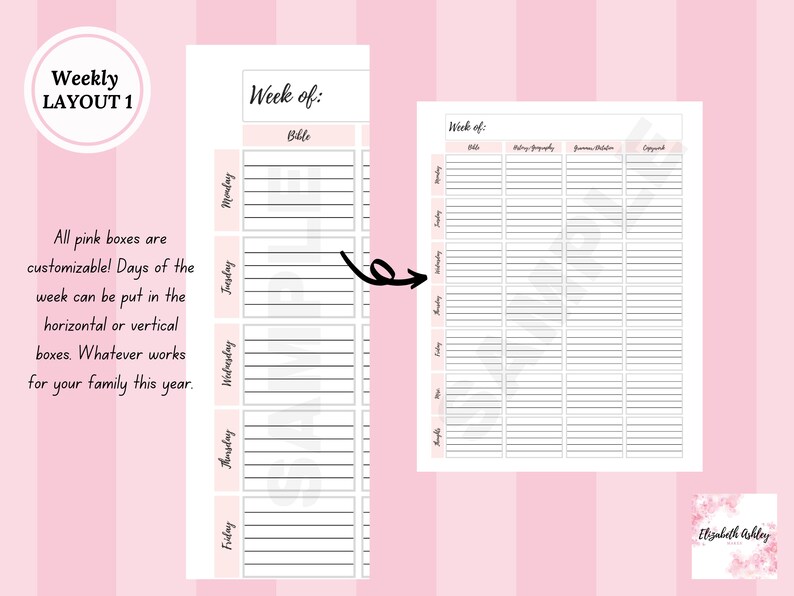 PRINTABLE Weekly Homeschool Planner | Charlotte Mason Education ...