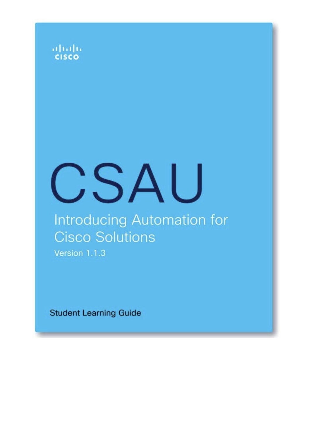 Cisco CSAU Introducing Automation for Cisco Solutions Student Guide Ebook PDF - Etsy