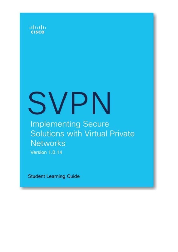 Cisco 300-730 SVPN Implementing Secure Solutions With VPN - Etsy