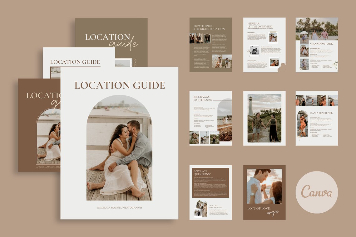 Photographer Location Guide Template With Copywriting (canva) - Etsy