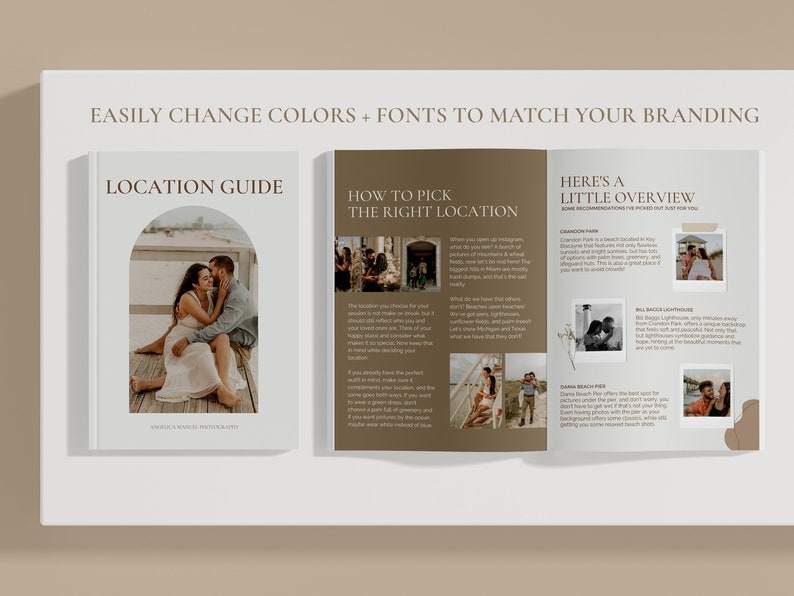 Photographer Location Guide Template With Copywriting (canva) - Etsy